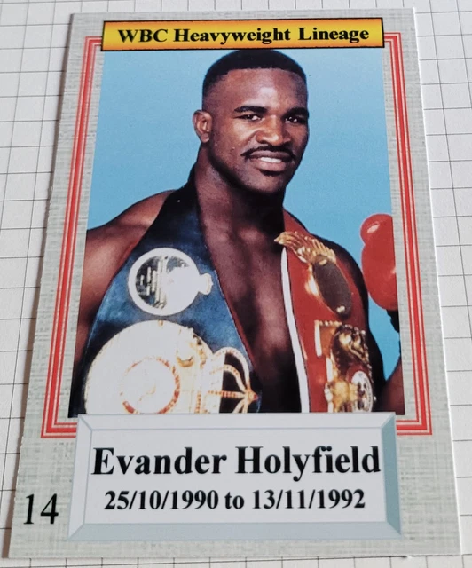 BOXER EVANDER HOLYFIELD | Portrait-Foto - Sammelbild / Trading Card ...