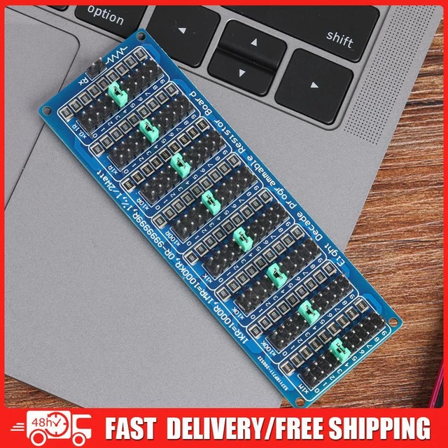 8 DECADE RESISTOR Board 1R-9999999R Programmable 0.1R SMD Resistance ...