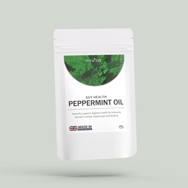 PEPPERMINT OIL - 50mg Capsules - Gut Health, Heartburn, Bloating, UK £2 ...