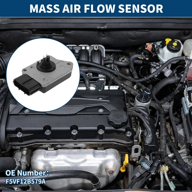MASS AIR FLOW Sensor Meter No.F5VF12B579A for Ford ‌F150‌ 97-98 Plastic ...