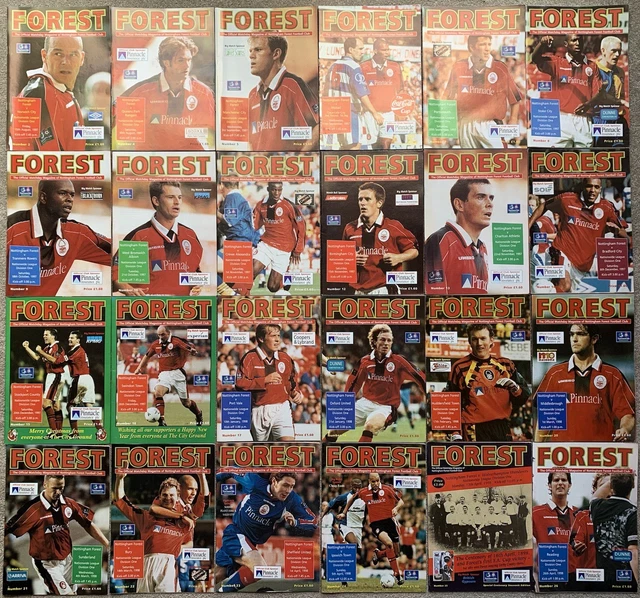 NOTTINGHAM FOREST FC 1997 1998 Nr COMPLETE SEASON FOOTBALL PROGRAMME ...