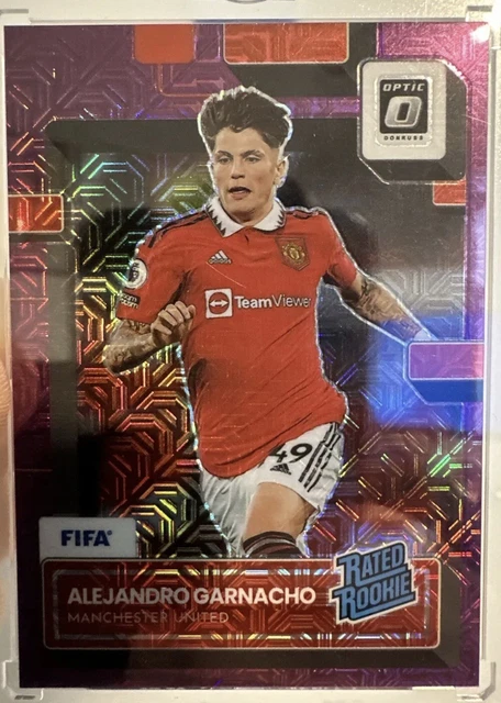 2022-23 DONRUSS OPTIC FIFA Alejandro Garnacho Rookie Viola Mojo/25 EUR ...