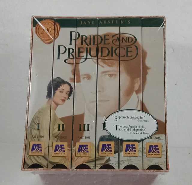 JANE AUSTEN’S PRIDE and Prejudice Mini-Series VHS 1996 6-Tape Set 200th ...