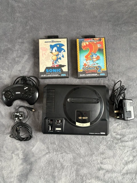SEGA MEGA DRIVE, Console, Sonic & Sonic II Games & Controller £93.28 ...