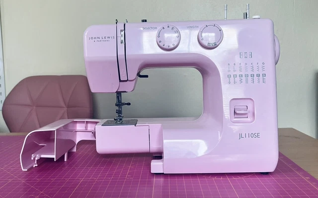 JOHN LEWIS JL110 Sewing Machine - Pink With Box And Accessories £90.00 ...
