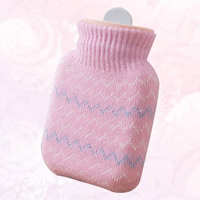 MINI HOT WATER Bottle Silicone Portable Warm Keeping Bag With Knitted ...