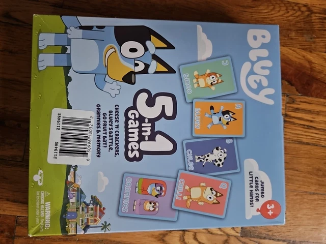 BLUEY 5-IN-1 CARD Game Set Inc. 53 Jumbo Cards BRAND NEW EXPEDITED ...