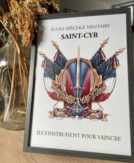 BLASON DE L'ÉCOLE spéciale militaire de Saint-Cyr EUR 69,00 - PicClick FR