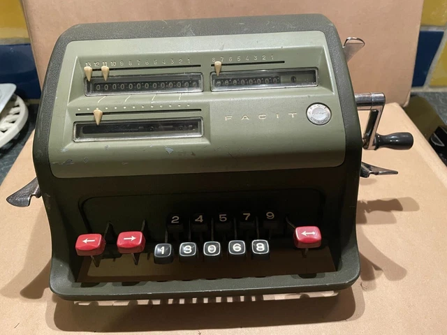 VINTAGE FACIT MECHANICAL Calculator Model C1-13 Sweden multiplication ...