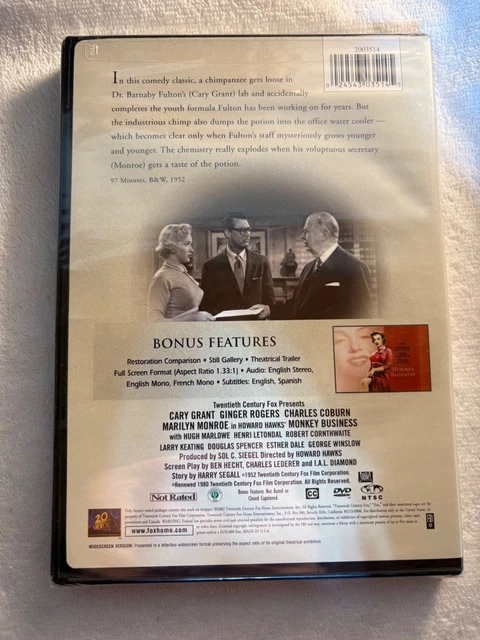 MONKEY BUSINESS (NEW DVD, 2002, Marilyn Monroe Diamond Collection) £6. ...