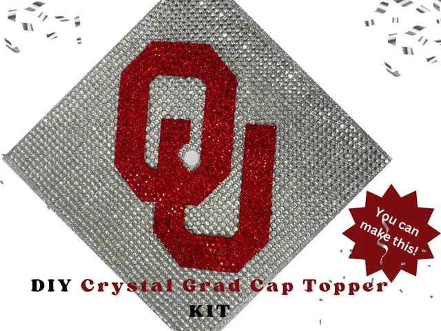 DELUXE CRYSTAL GRADUATION Cap Topper DIY Kit, Homemade Grad Cap ...