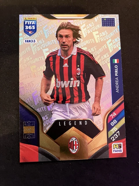 PANINI 365 2026 FAN33 Fans' Favourite Legend Andrea Pirlo AC Milan EUR ...