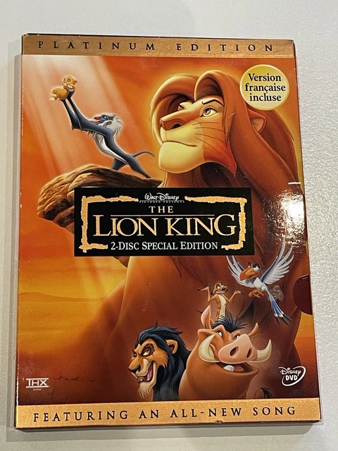 THE LION KING (DVD, 2003, 2-Disc Set, Platinum Edition) W/ Slipcover $9 ...