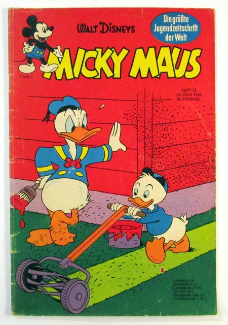 MICKY MAUS 1966 Heft 25 vom 18 Juni 1966 Walt Disney Original Ehapa ...