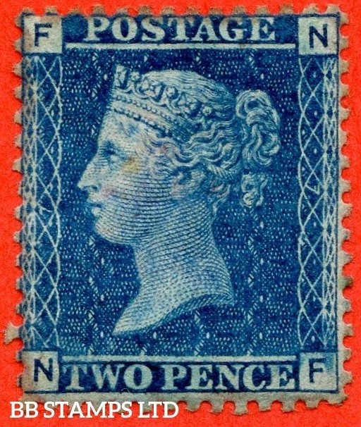 SG. 45. G2. " NF ". 2d blue. Plate 7. A fine mounted mint example ...