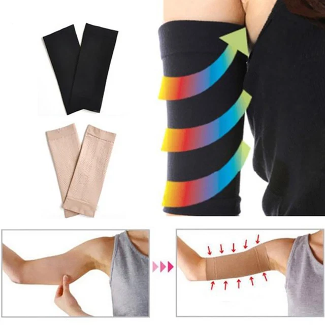 4 PAIRS FAT Burning Wrist Guard Arm Shaping Sleeves Elastic Shaper £12. ...