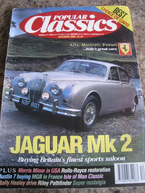 POPULAR CLASSICS DEC 1993 Jaguar Mk2 Morris Minor In Usa Rolls-Royce ...