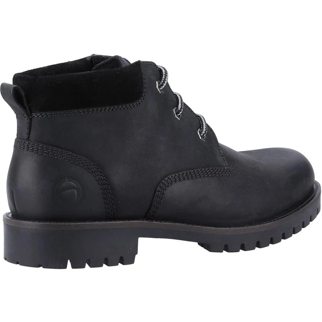 COTSWOLD BANBURY SHOE Boot Black Lace up style with 3 eyelets, Embossed ...