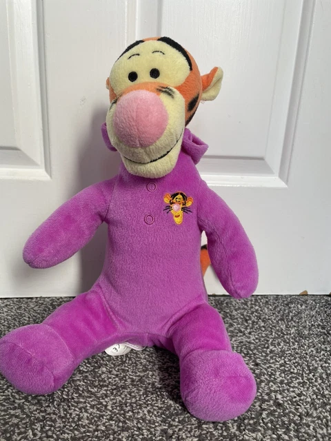 DISNEY WINNIE THE Pooh 13" Tigger Plush Wearing Pink Romper Suit Soft ...