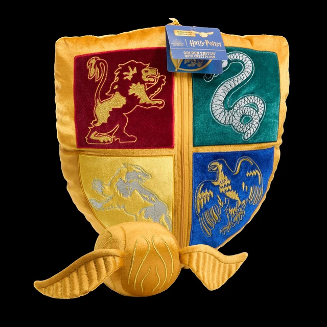 NOBLE HOGWARTS SHIELD Plush With Golden Snitch 36Cm £38.73 - PicClick UK