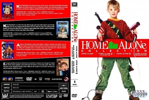 HOME ALONE COLLECTION (DVD, 1990, 4 Discs) Macaulay Culkin, Joe Pesci ...