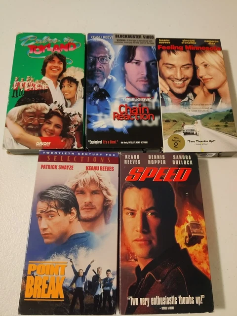 KEANU REEVES VHS Lot Babes Chain Reaction Feeling Minnesota Point Break ...