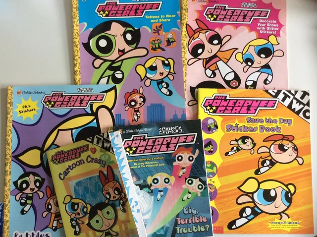 Vintage Powerpuff Girls Cartoon Network Coloring Book Lot Glitter | My ...