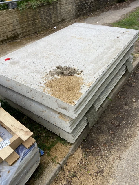 CONCRETE PANELS - Retaining Walls 2m wide x 1.2m high x 150mm deep £25. ...