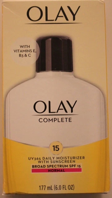 OLAY COMPLETE DAILY Moisturizer w Sunscreen SPF 15 6 fl oz Broad ...