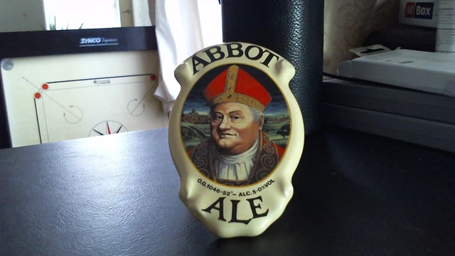 VINTAGE ABBOT ALE Ceramic Beer Pump Sign Pre Owned £9.99 - PicClick UK