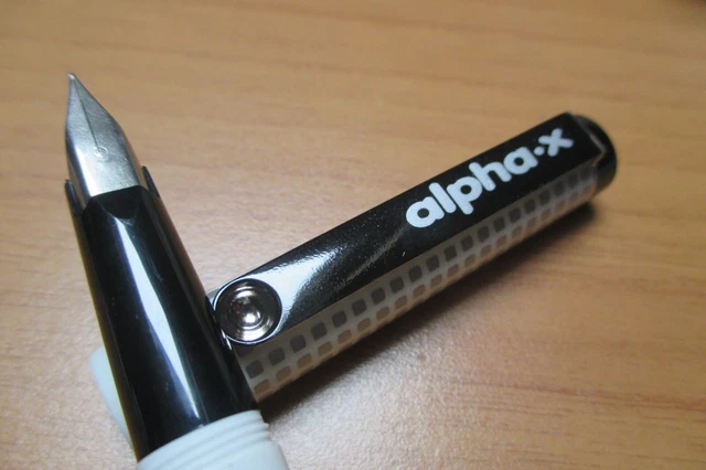 VINTAGE FOUNTAIN PEN STILOGRAFICA PENNA ALPHA-X anni 1980/90 scolastica ...