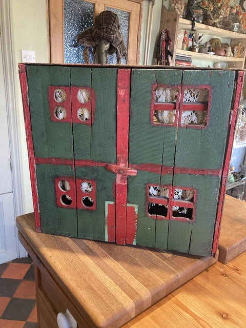 HANDMADE VINTAGE PRIMITIVE style old dolls house £15.00 - PicClick UK