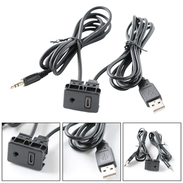 CABLE D'EXTENSION AUX panneau de port voiture type C pour solution adaptateur p EUR 10,62 ...