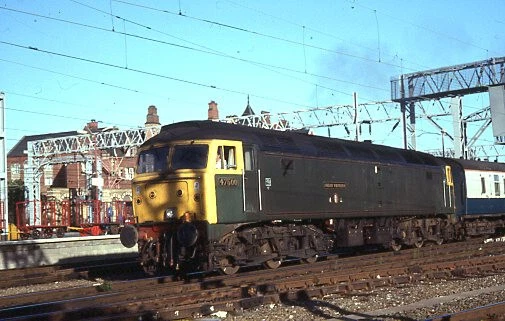 ORIGINAL COLOUR SLIDE of green 47500 BR class 47 diesel loco £1.45 ...