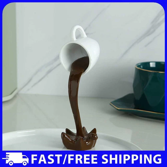 FLOATING COFFEE CUP Sculptures Mug 3D Art Ornaments Desktop Home ...