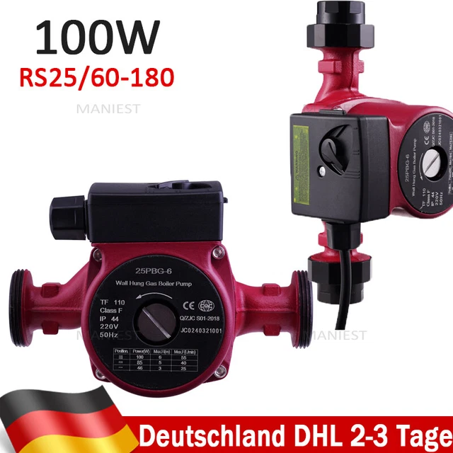 UMWÄLZPUMPE 25-60/180 230V Umwälzpumpe Heizungspumpe 3-stufige 10 Bar EUR 40,99 - PicClick DE