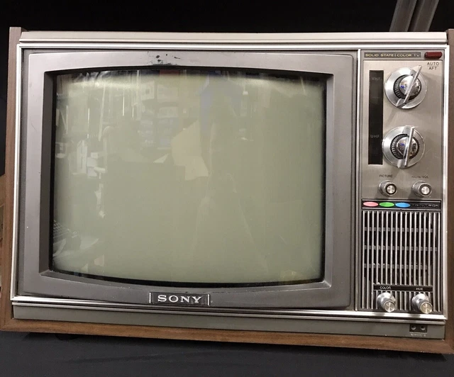 VINTAGE SONY TRINITRON 1974 KV-1510 15” Retro Gaming TV Wood Grain RARE ...