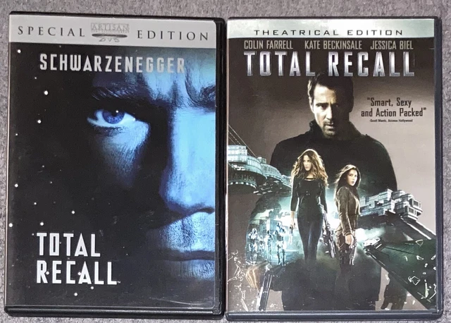 TOTAL RECALL 1990/TOTAL Recall 2012 DVD Arnold Schwarzenegger Colin ...