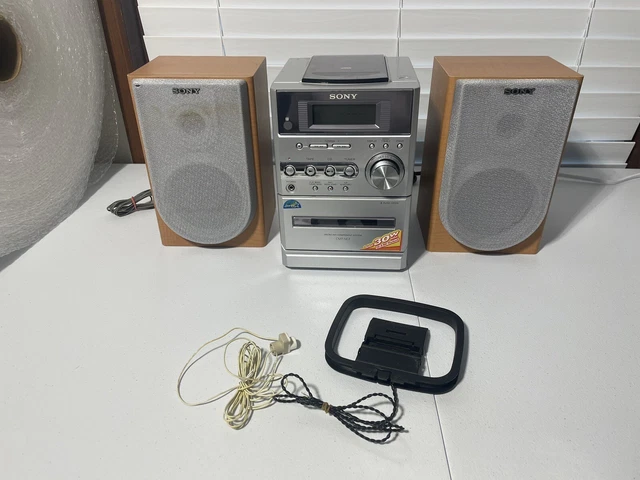 SONY HCD-NE3 BOOKSHELF Mini Hi-Fi Stereo System CD Cassette Tape No ...