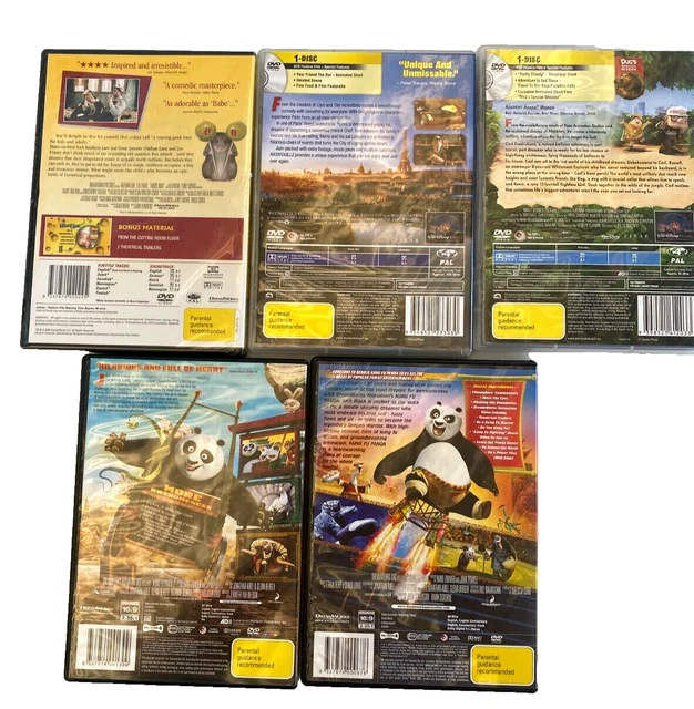 UP, RATATOUILLE, MOUSE HUNT, KUNG FU PANDA 1+2 -Reg 4 DVD Family Bundle ...