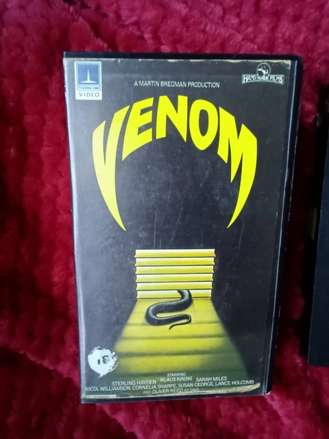 RARE VHS HORROR THRILLER 'Pre Cert VHS VENOM (1981) Oliver Reed ,Klaus ...
