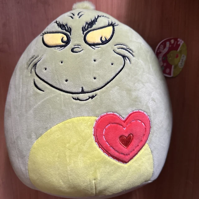 SQUISHMALLOW GRINCH PLUSH 12” heart valentines £15.99 - PicClick UK