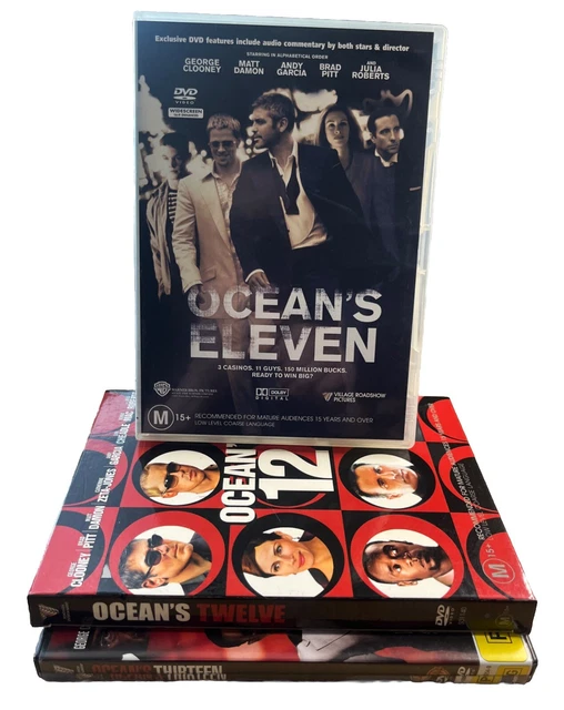 OCEAN'S ELEVEN OCEANS 12 And Oceans 12 DVDs VGC George Clooney Brad ...
