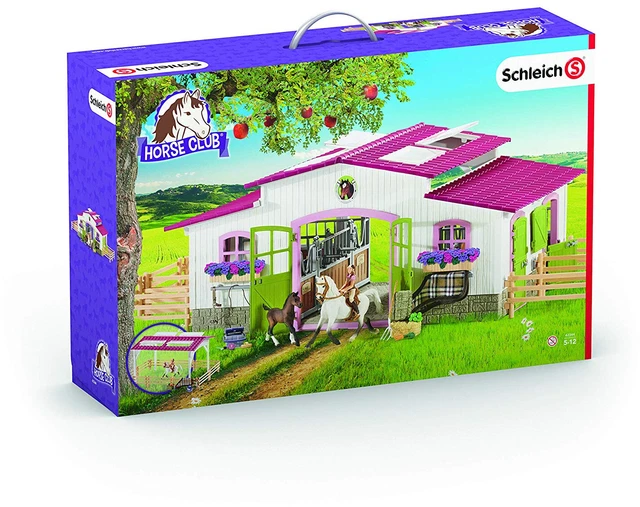 SCHLEICH HORSE CLUB 42344 - Reiterhof Pferdehof Stall Mit Reiterin Und ...