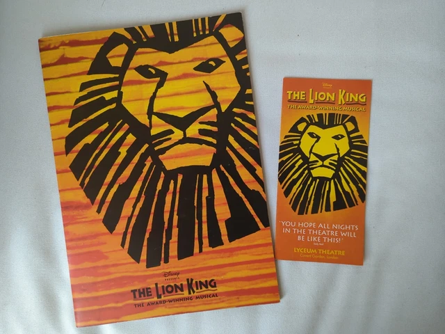 THE LION KING The Musical Theatre PROGRAMME AND FLYER London West End ... THE LION KING The Musical Theatre PROGRAMME AND FLYER London West End ...