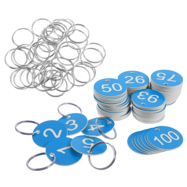30PCS CIRCULAR PLASTIC Number Tags Circular Numbered Plastic Tags ...