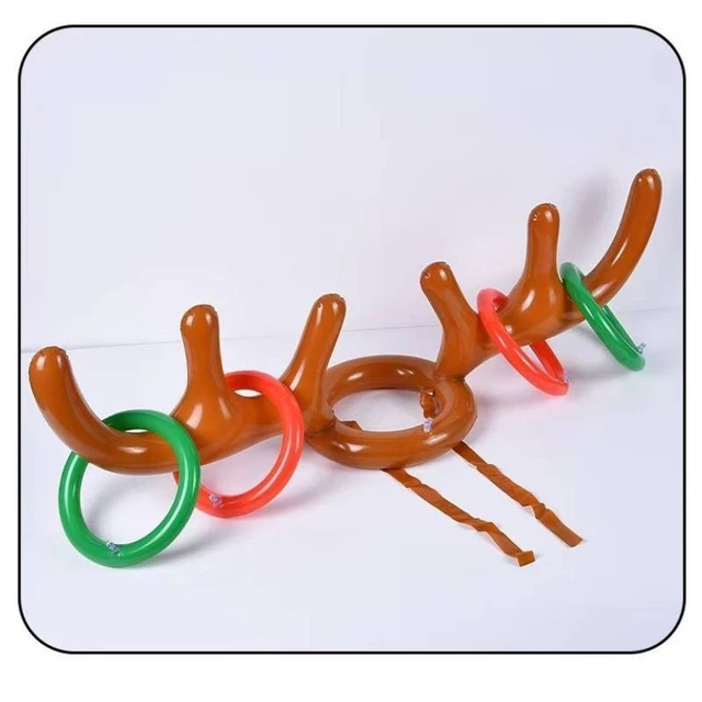 INFLATABLE REINDEER HORN Hat Toss Game For Christmas Party Fun And ...