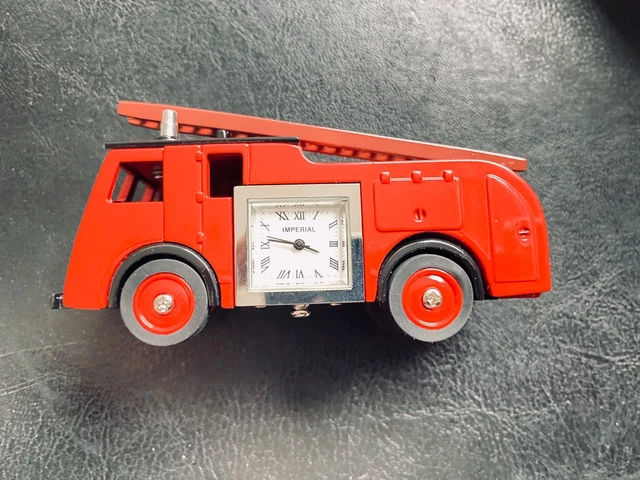 XMAS GIFT FIREFIGHTER Car Imperial Desk Clock,Solid Brass Paperweight ...