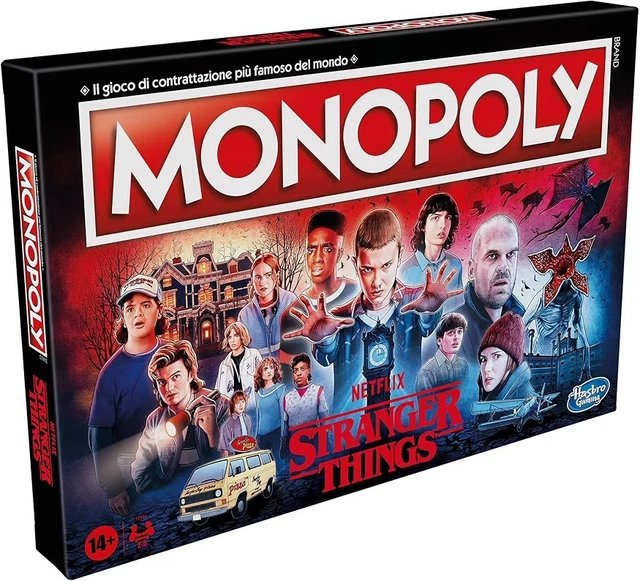 HASBRO GAMING MONOPOLY Stranger Things Board Game. ITALIAN LANGUAGE ...