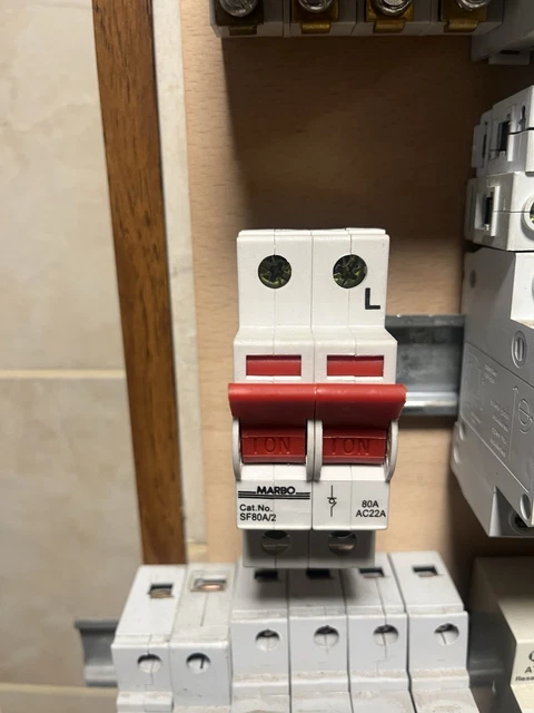 MARBO SF80A/2 100AMP double pole main switch/isolator - BS60947-3 £8.00 ...